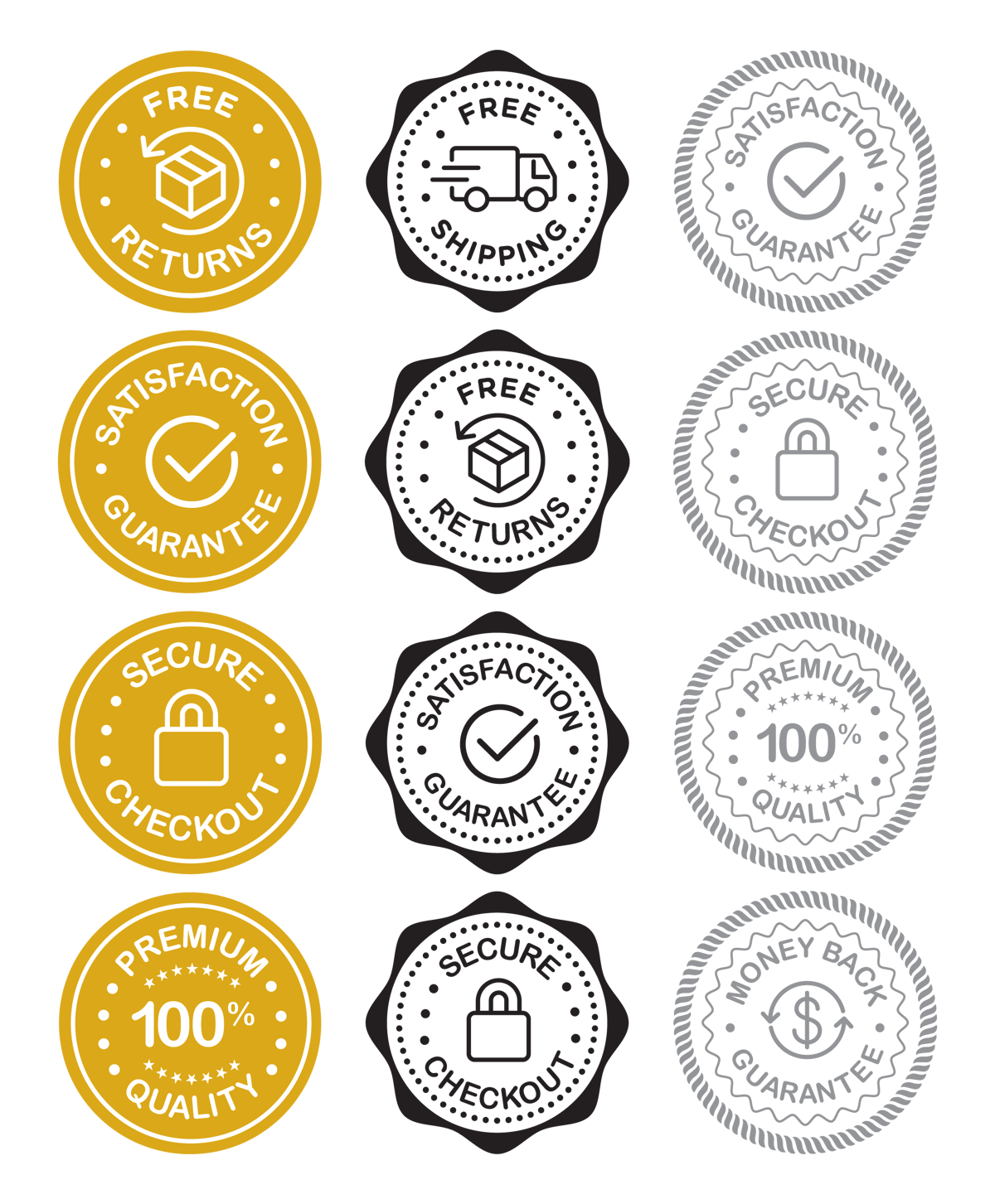 72 Free Trust Badges for E-Commerce Websites | Idea Grove